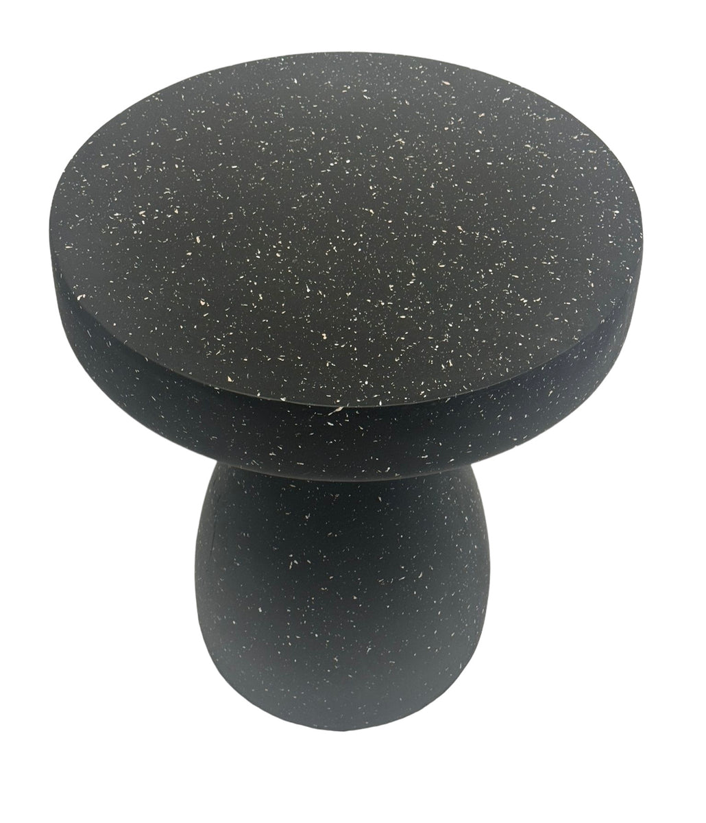 Mushroom Side Table Black with Fleck – PFS Furniture Sales Shop
