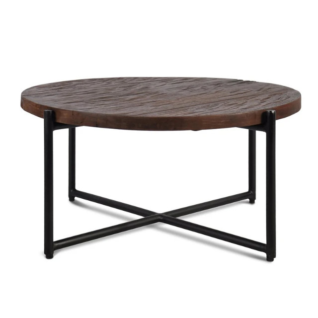 Railroad Round Coffee Table – PFS Furniture Sales Shop